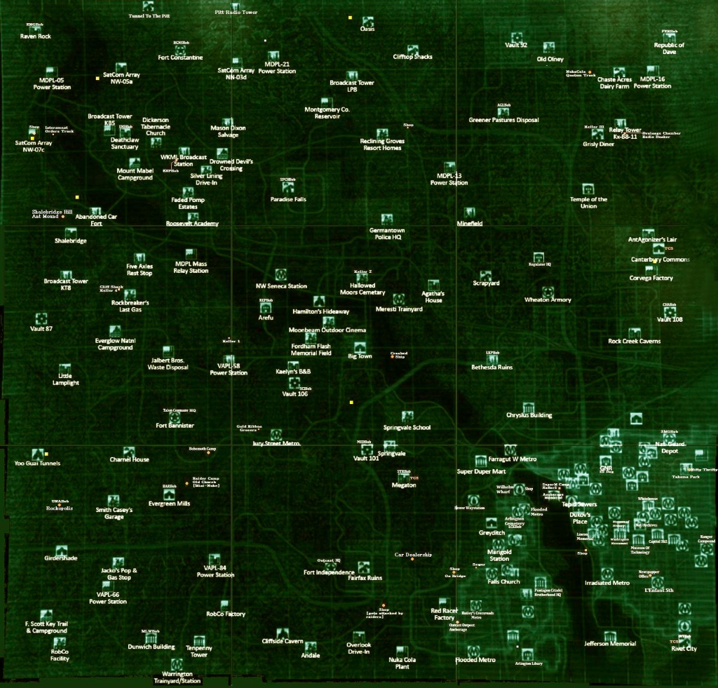 Mapa – Fallout Skynet – aktuality ze světa Falloutu v češtině